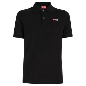 Diesel T-Smith-Div Schwarzes Poloshirt