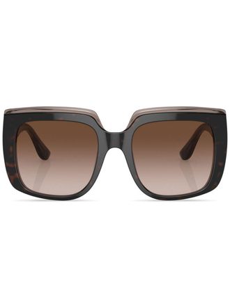 Dolce & Gabbana Eyewear lunettes de soleil &agrave; monture carr&eacute;e - Vert