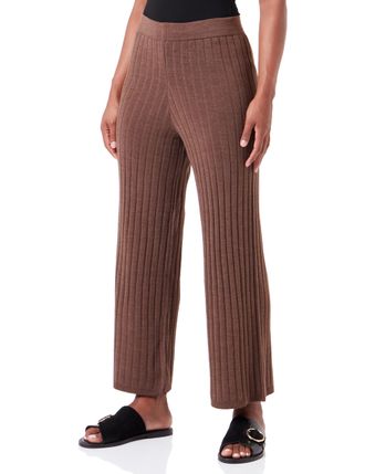 Only Damen Onltessa Pant Os KNT, Chestnut/Detail:w. Melange, XXL