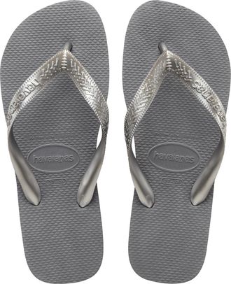 Havaianas Womens Top Tiras Sandals, Steel Grey, 41/42 BR (11-12 M US)