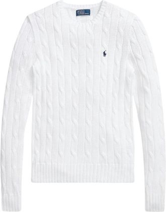 Polo Ralph Lauren Femme, Pulls, Blanc, Taille: 38 FR Julianna Maille Ras du Cou