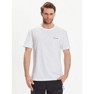 Columbia T-Shirt Basic Logo 1680053 Wei&szlig; Regular Fit