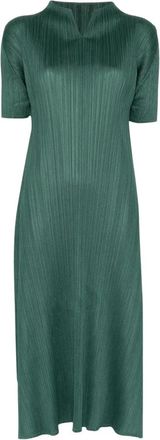 Issey Miyake Femme, Robes, Vert, Taille: 42 FR Pleats Please Dress