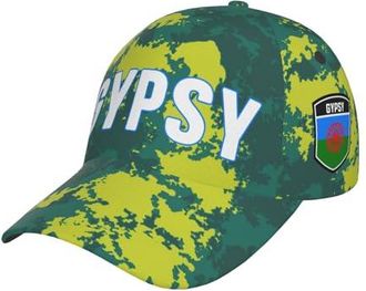 Generic Homme Femme Snapback Casquette Grain De Drapeau Gitan Chapeaux Pare-Soleil Respirant Casquette Hip Hop Mode Casquette Trucker pour Sport Hip Pop Golf