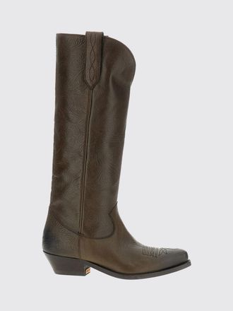 Golden Goose Bottes texanes Wish Star en cuir &agrave; tige haute