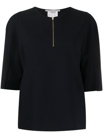 Stella McCartney veste en maille &agrave; fermeture zipp&eacute;e - Bleu