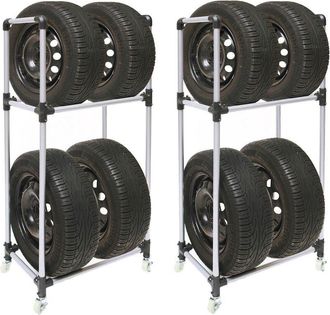 Dema Dema - 2x Reifenst&auml;nder Felgenst&auml;nder Reifenbaum Reifenregal Felgenbaum Reifenhalter