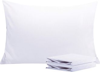 NTBAY 2er Set Kissenbezug 40x60 cm 100% Mikrofaser Kissenhülle, Superweicher Kopfkissenbezug, Weiß