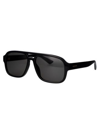 Gucci GG1342S Sculpted Injected Frame Sunglasses - Black