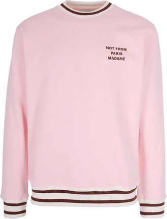 Dr&ocirc;le de Monsieur Homme, Sweatshirts et sweats &agrave; capuche, Rose, Taille: L Felpa Slogan Sport