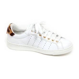 Dsquared2 Vintage Effekt Sneaker Santa Monica Schuh - - Shoes - Damen - Wei&szlig; - 36 1/2 EU