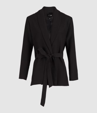 Jeanne Vouland Blazer Reno Ceintur&eacute; Noir