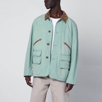 Polo Ralph Lauren Aqua-gr&uuml;ne Jacke aus Baumwollcanvas