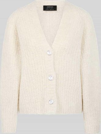 Marc Cain Cardigan aus Alpaka-Wolle-Mix mit Label-Patch