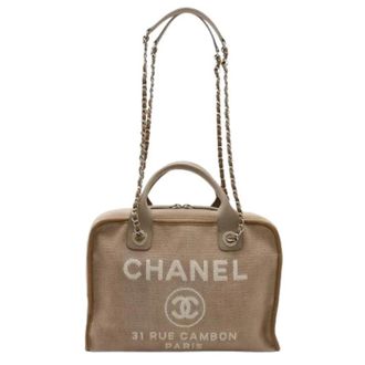 Chanel Pre-owned Deauville Canvas 2way Bag - - Pre-owned - Damen - Beige - ONE SIZE