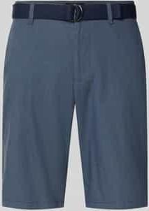 Christian Berg Bermudas mit G&uuml;rtel und Ges&auml;&szlig;leistentaschen