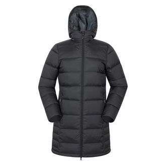 Mountain Warehouse Stratus Extreme Daunenjacke f&uuml;r Damen, Packable, Lang (Schwarz)