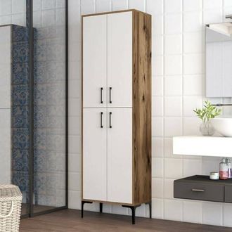 Dmora Mehrzweckschrank Alphard, 60x200 cm, Braun, 5 Böden