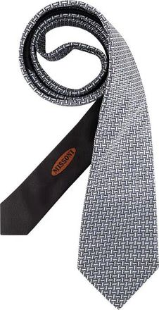 Missoni Herren Krawatte grau Seide gemustert