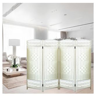 Generic Faltbarer kurzer Raumteiler, 120 cm hohe Trennwand, tragbare Trennwand, Klassenzimmer, B&uuml;ros, Zuhause, Kindergarten(Beige,120x40cm-4panel)