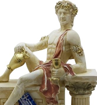 Generic Dionysus Bacchus griechischer Weingott Statue Skulptur Steinguss