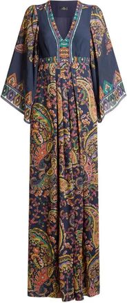 Etro Etro - Robe &agrave; col en V et imprim&eacute; cachemire