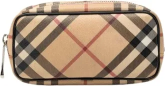 Burberry Pochette Pre-owned en toile - Femme - Pre-owned - Beige - Taille: ONE Size
