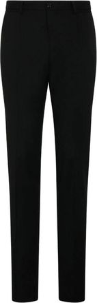 Dolce & Gabbana Homme, Pantalons, Noir, Taille: L Pantalon de Tailleur en Laine Stretch