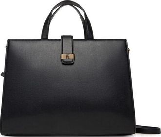 Tommy Hilfiger Handtasche Th Heritage Satchel AW0AW18287 Schwarz