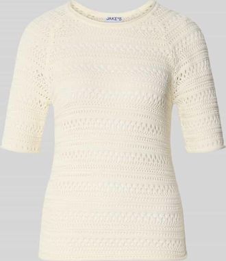 Jake*s Casual Strickshirt mit Rundhalsausschnitt