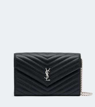 Saint Laurent Portemonnaie mit Kettenriemen Cassandre Envelope