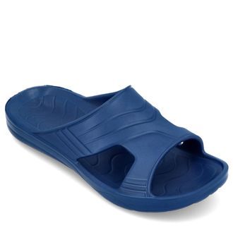 Demar leichte Eva Pantoletten Sauna Slipper Badeclogs Badelatschen Gartenclogs Java (dunkelblau, 42)