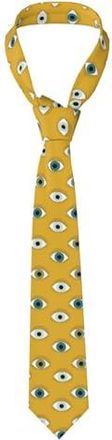 Generic Cravate Pour Hommes Yeux De Dessin Anim&eacute; Mal&eacute;fiques, Gribouillage, Mode Jaune Confortable Tie Classique Cravate DAffaires Pour &Eacute;v&eacute;nements F&ecirc;te L&Eacute;cole