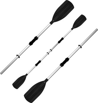 Bestway 62064 - Aluminium Paddelset 145cm/218cm Stechpaddel Doppelpaddel Schlauchboot Ruderboot