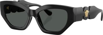 Versace unisex, Accessoires, Noir, Taille: 48 MM Lunettes de soleil &agrave; monture g&eacute;om&eacute;trique