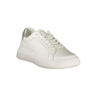 Calvin Klein Leather and Polyurethane Sneaker - White