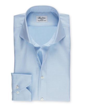 Stenstr&ouml;ms Unifarbenes Hemd in Twofold Super Cotton-Qualit&auml;t, Slimline in