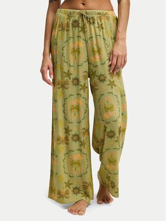 Billabong Stoffhose Beach Spirit EBJNP00141 Gr&uuml;n Wide Leg