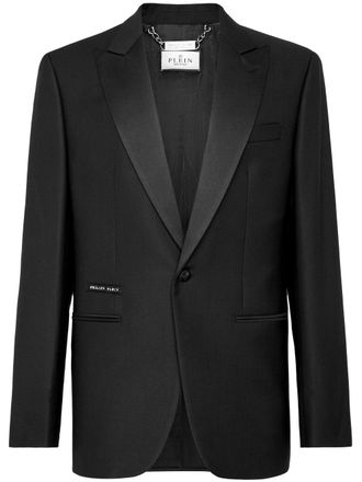 Philipp Plein blazer &agrave; simple boutonnage - Noir