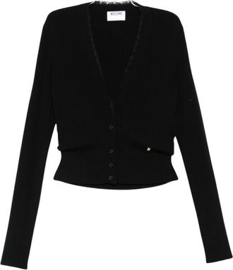 Moschino Femme, Pulls, Noir, Taille: 38 FR Wool Cardigan