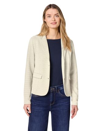 Street One Gestreifter Blazer soft beige 38