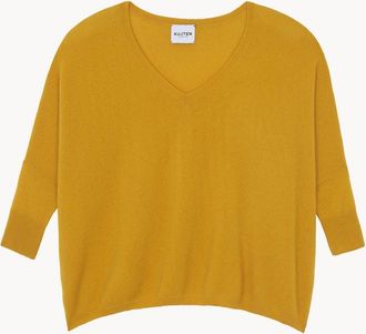 Kujten Pull cachemire femme col V oversize - Pull Minie