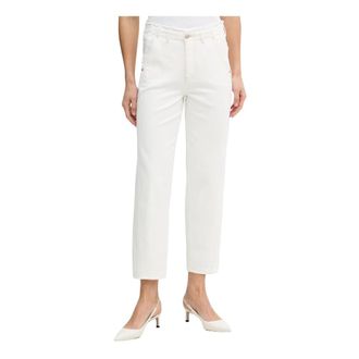 Oui Relaxed High-Waist Jeans - - Trousers - Damen - Wei&szlig; - L