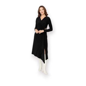 Joseph Ribkoff Femme, Robes, Noir, Taille: 54 FR Robe Midi de Jour