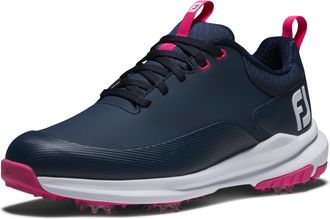 FootJoy Damen Tour Rival Golfschuh, Marineblau, Wei&szlig;, Rosa
