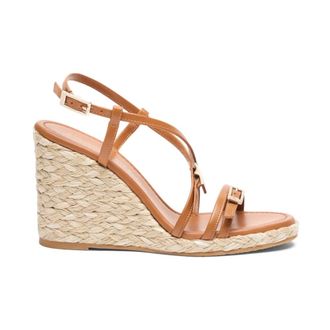 Stuart Weitzman Femme, Chaussures, Beige, Taille: 38 1/2 EU Georgie Espadrille Compensée