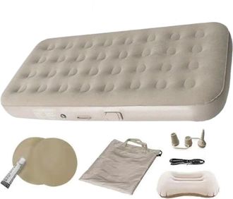 Generico Luftmatratze f&uuml;r Camping, Luftbett mit integrierter elektrischer Pumpe, 190 x 99 x 25 cm, faltbar, wasserdicht, aufblasbar, Bodenbett, f&uuml;r Reisen, Ruc
