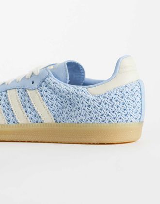 adidas Originals Samba OG - Sneaker in Hellblau und Cremewei&szlig;