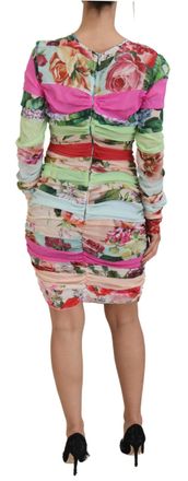 Dolce & Gabbana Floral Silk Bodycon Dress - Multicolor