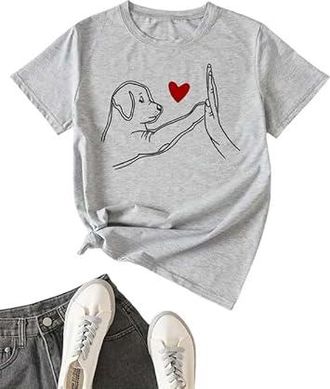 Keephen Golden Retriever T-Shirt &Eacute;t&eacute; Dr&ocirc;le Chien Tape men Cinq Impression 3D Femmes Manches Courtes Col Rond Tee Shirt Casual Pullover Tops